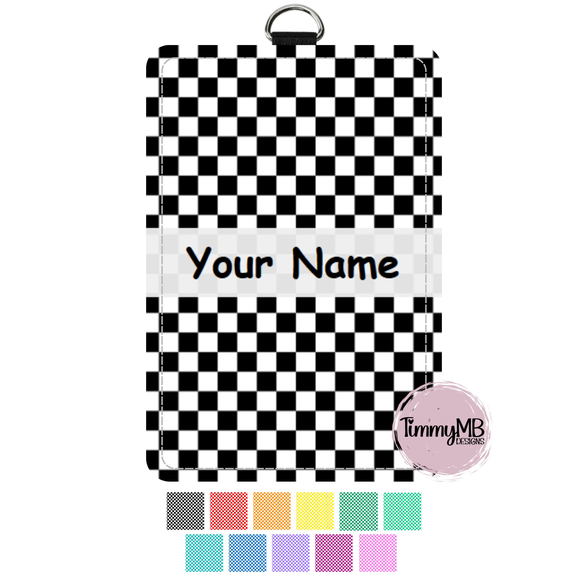Checkered - Custom ID Badge Holder – TimmyMB Designs